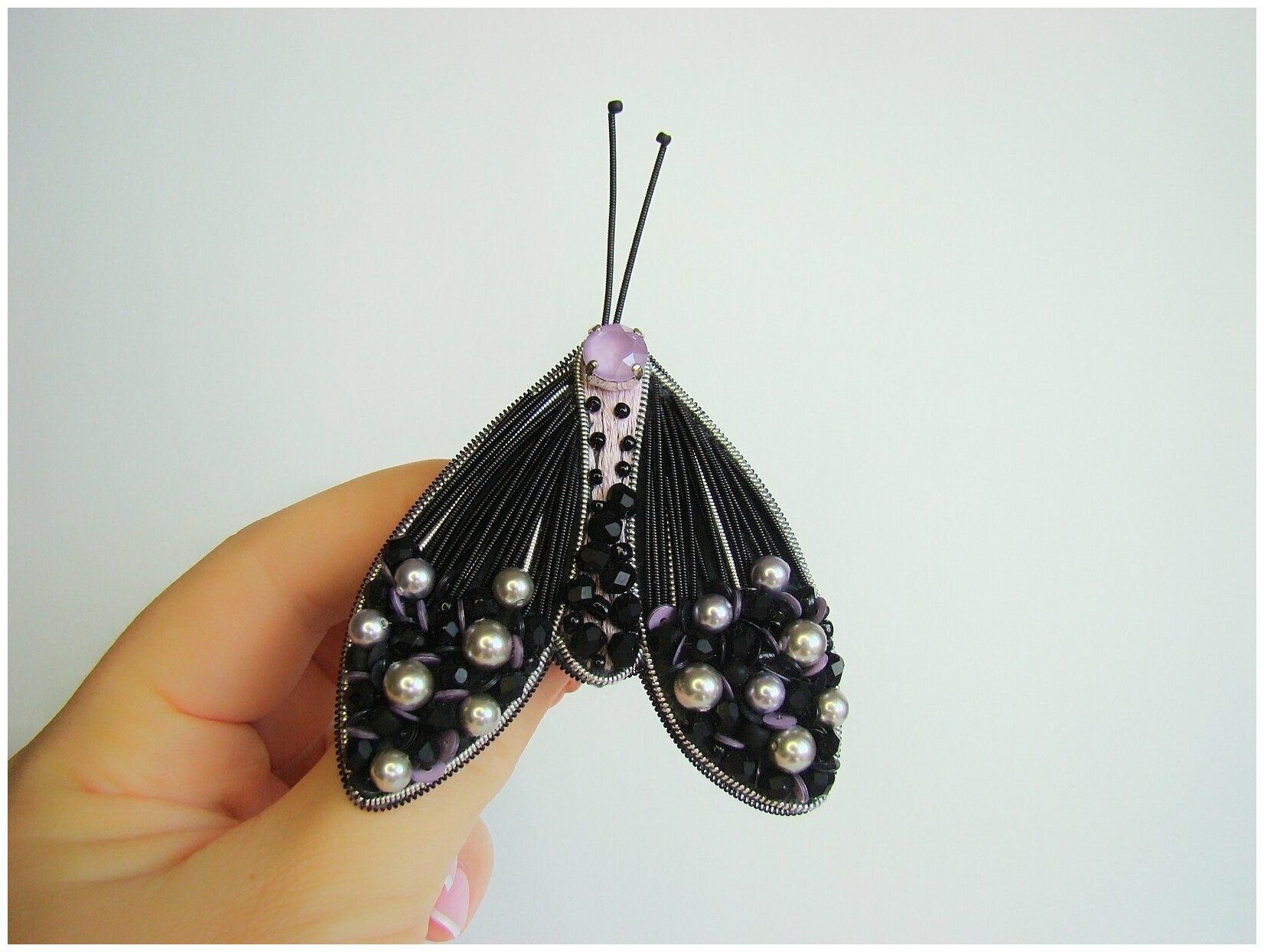 Брошь, жемчуг Swarovski синтетический