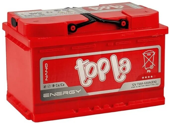 Аккумулятор Topla Energy 108073 6СТ-73 обр. (низкий) 278x175x175