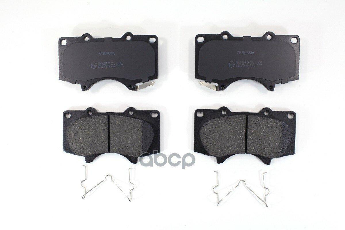 Колодки тормозные передние к-кт TOYOTA LAND CRUISER 120/PRADO ZF Russia арт. GDB3364ZFR