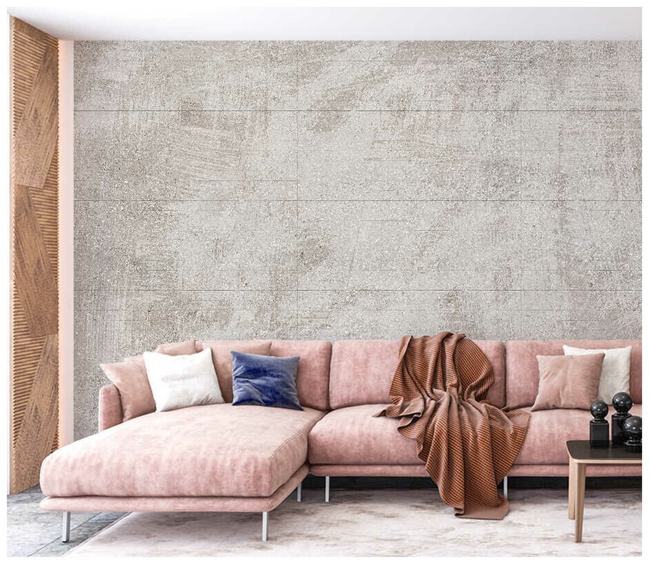 Фотообои на стену флизелиновые MOBI DECOR "Лофт Бетон №7" в спальню или в гостиную или на кухню 400x270 см.