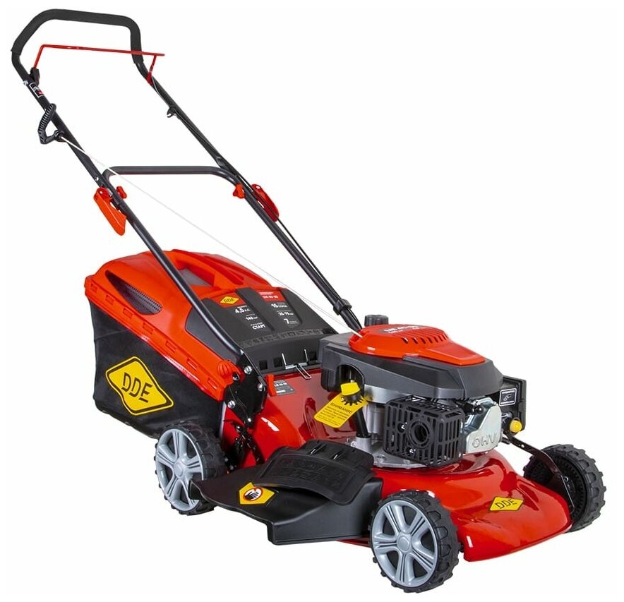 Бензиновая газонокосилка DDE LM 46-60 246-630, Задний выброс, боковой выброс, сбор в травосборник и измельчение травы
