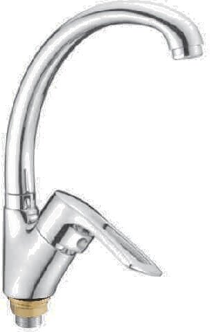 Смеситель кухонный Oute T4813B, латунь, с гибкой подводкой, хром