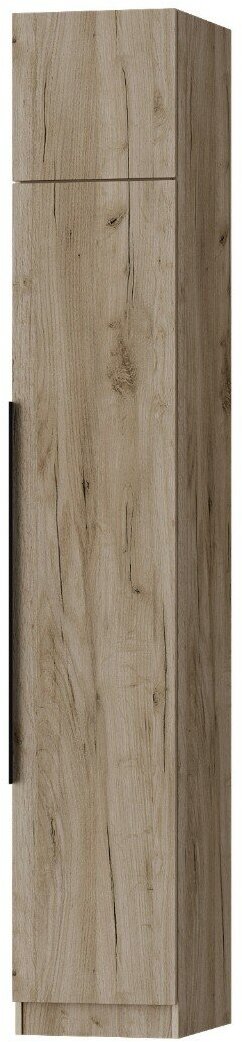 Шкаф пенал, для одежды Арлин, Легкомаркет, правый, 500-520-2400, бельевой, цвет дуб крафт серый