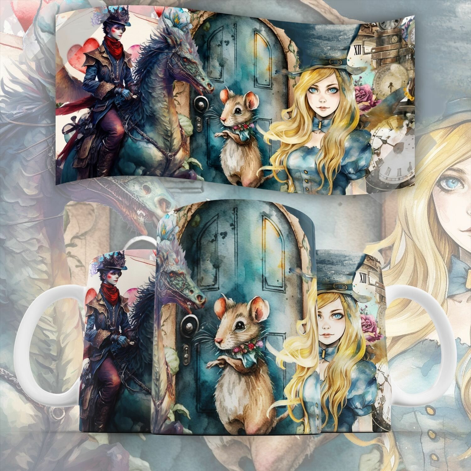 Кружка "Алиса в стране чудес" Forte Print 330мл