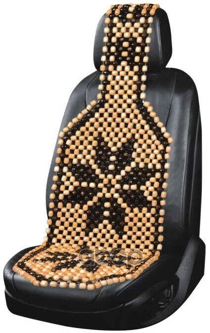 Накидка массажная Передние сидения: 128x38 см, цвет - бежевая с рисунком Kraft арт. KT 835442