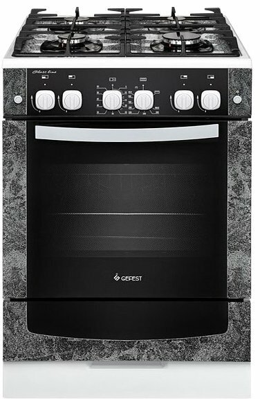 Газовая плита GEFEST 6500-02, 4 конфорки, духовка, ящик для посуды, цвет серый
