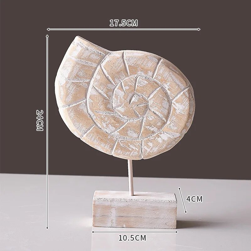 Деревянные статуэтки морской тематики B(white)