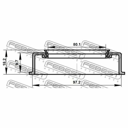 Сальник ступицы Febest 95ADY82971018X для Toyota Fortuner, Hilux VII, VIII