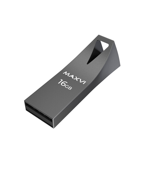 USB Flash Maxvi MK2, 16 Гб, темно-серый [FD16GBUSB20C10MK2]