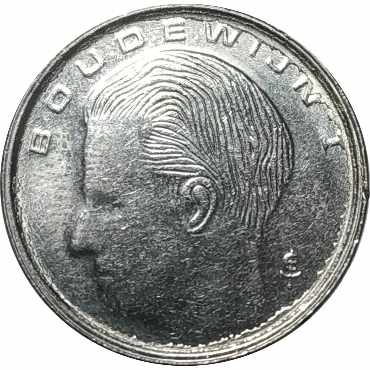 1 франк 1990 Бельгия надпись на голландском BELGIE из оборота