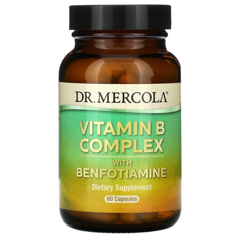 Капсулы Dr. Mercola Vitamin B complex with Benfotiamine, 60 шт.