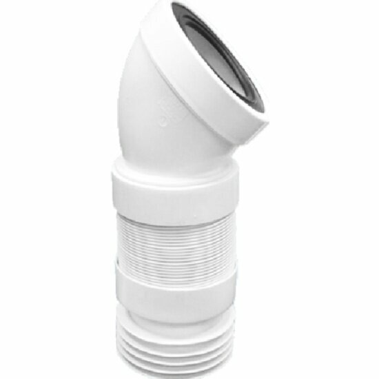 Труба фановая Mcalpine MRWC-F16R, L=315-440 мм c манжетой, вход 97-107 мм, выход 110 мм