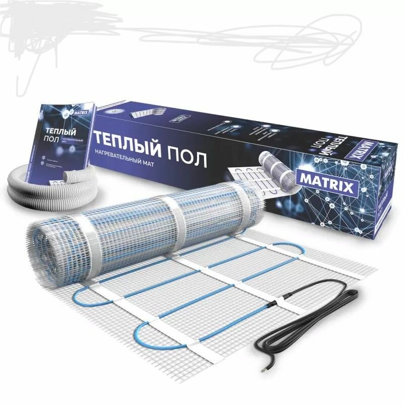 Пол теплый MATRIX мат 6,0м2 900Вт