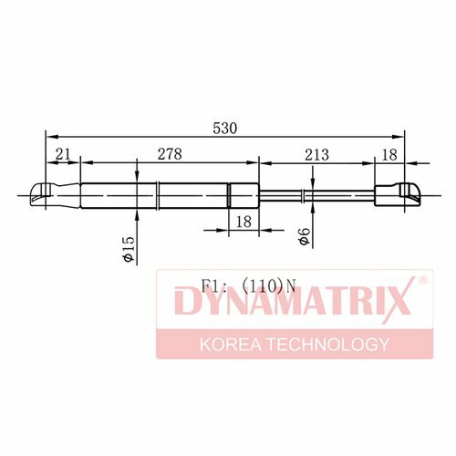 Амортизатор багажника Dynamatrix-Korea DGS140126