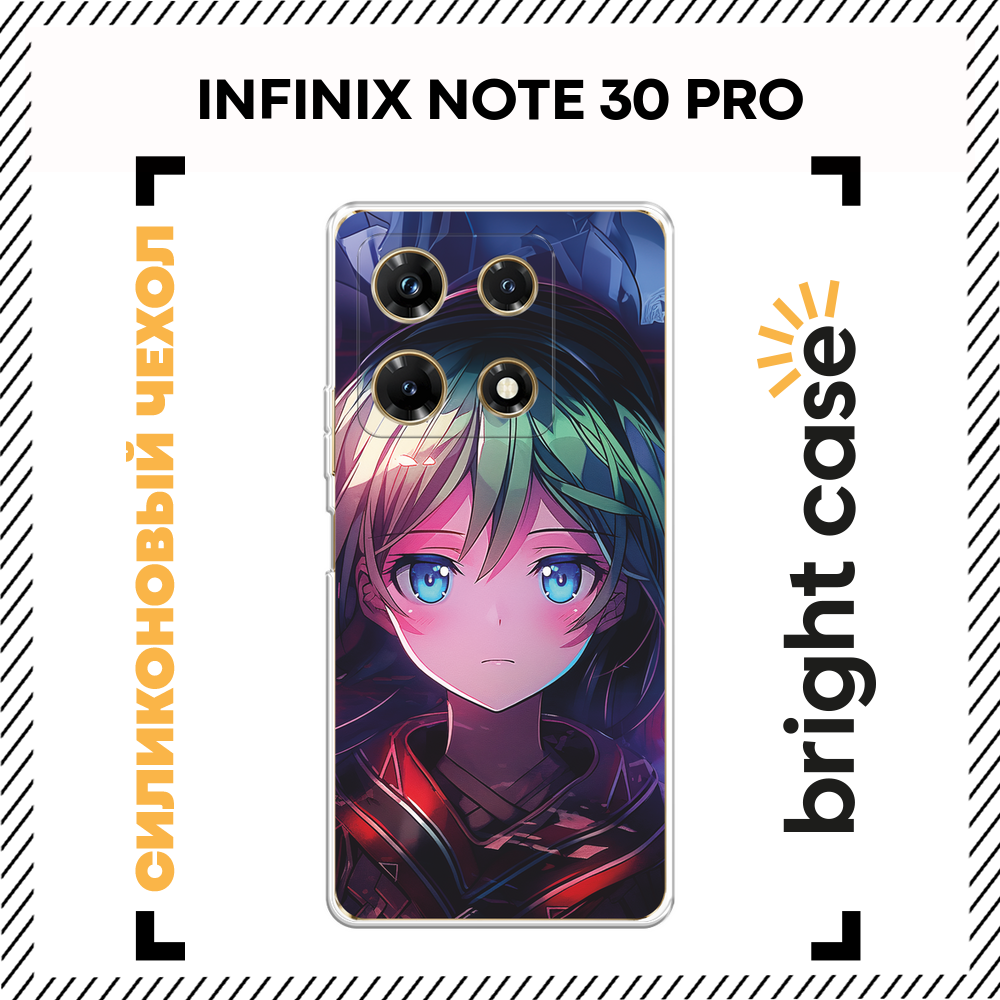 Чехол на Infinix Note 30 Pro / Инфиникс Нот 30 Про с принтом Девушка аниме