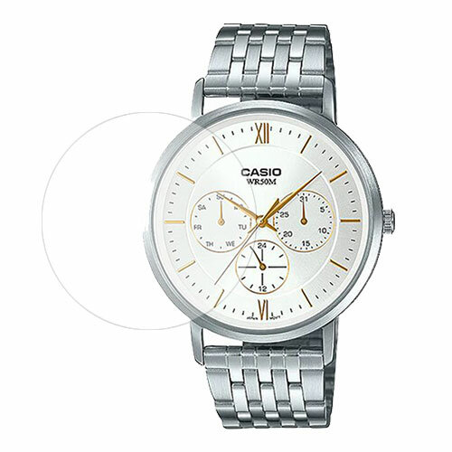 Скрин Мобайл защитный экран для часов Casio MTP-B300D-7AV из гидрогелевая плёнка прозрачная