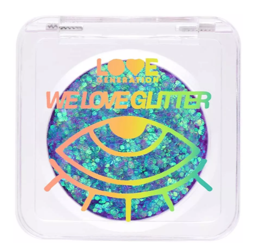 Глиттер для лица Love Generation We love glitter, тон 05 фиолетово-зеленый, 1,8 г