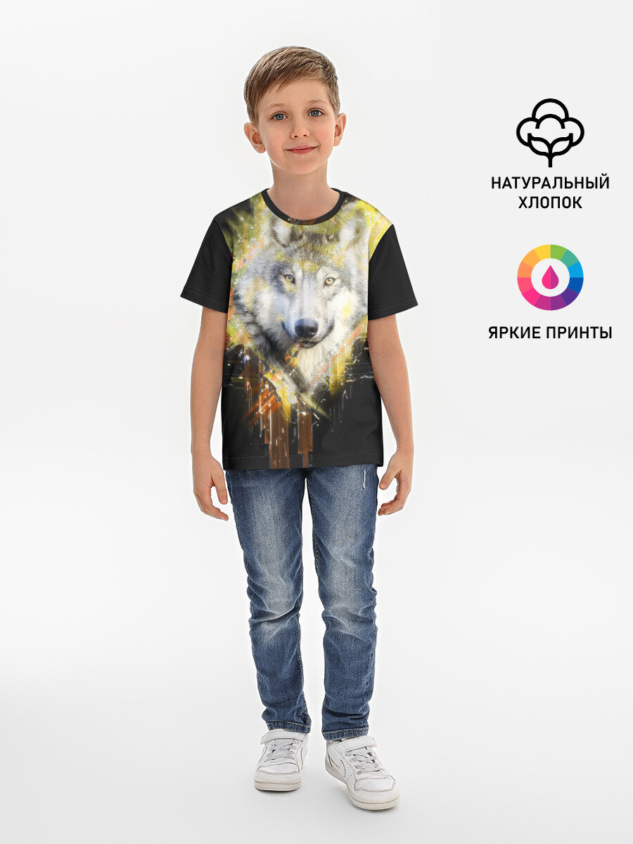 Футболка хлопковая детская Волк