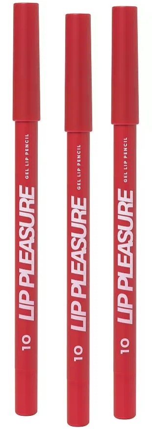 Карандаш для губ гелевый Love Generation Lip Pleasure, тон 10 красный, 1,35 г 3 шт