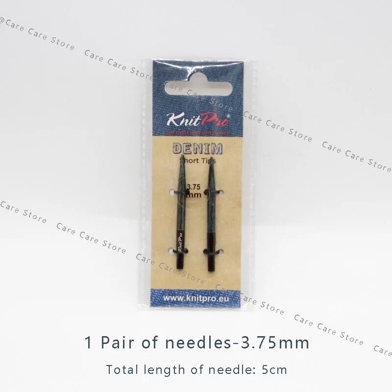 Knitpro спицы короткие 3.75 мм, 5 см, цвет 1piece-nocable3.75mm