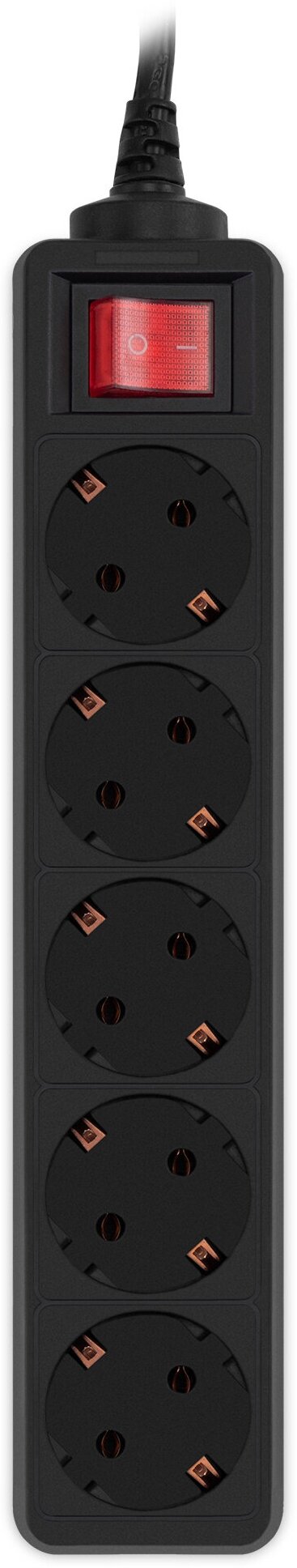 Сетевой фильтр PC Pet AP01006-5-BK 5м 5 розеток черный