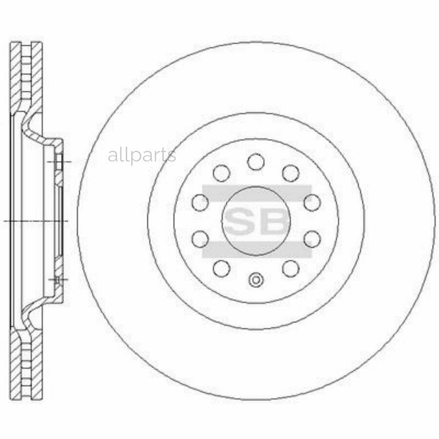 SANGSIN BRAKE SD5701 Диск тормозной передний SANGSIN BRAKE SD5701