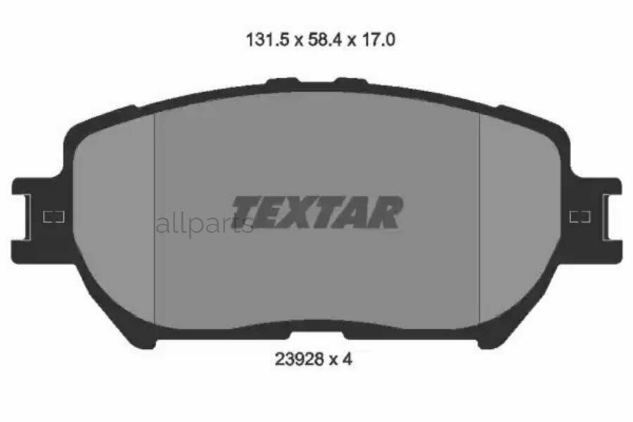 TEXTAR 2392801 Колодки тормозные передние TEXTAR 2392801