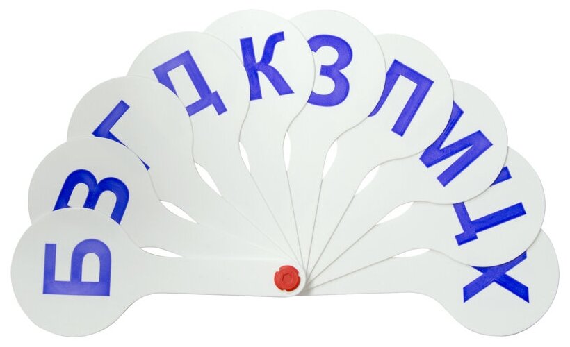 Набор букв ArtSpace Касса-веер согласные буквы ВК_10166 белый/синий