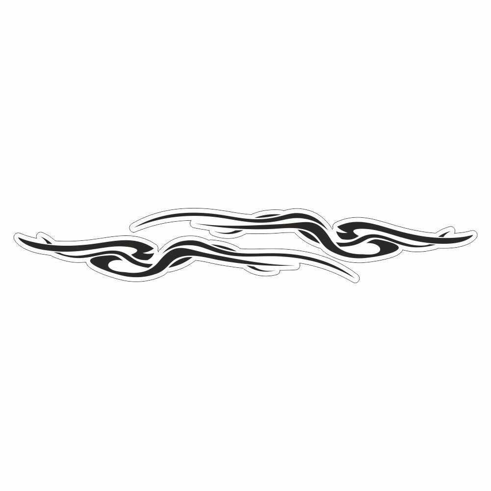 Тонировка-уголок "Тату" вид №1, 480х80мм, малая, черный, Арт рэйсинг