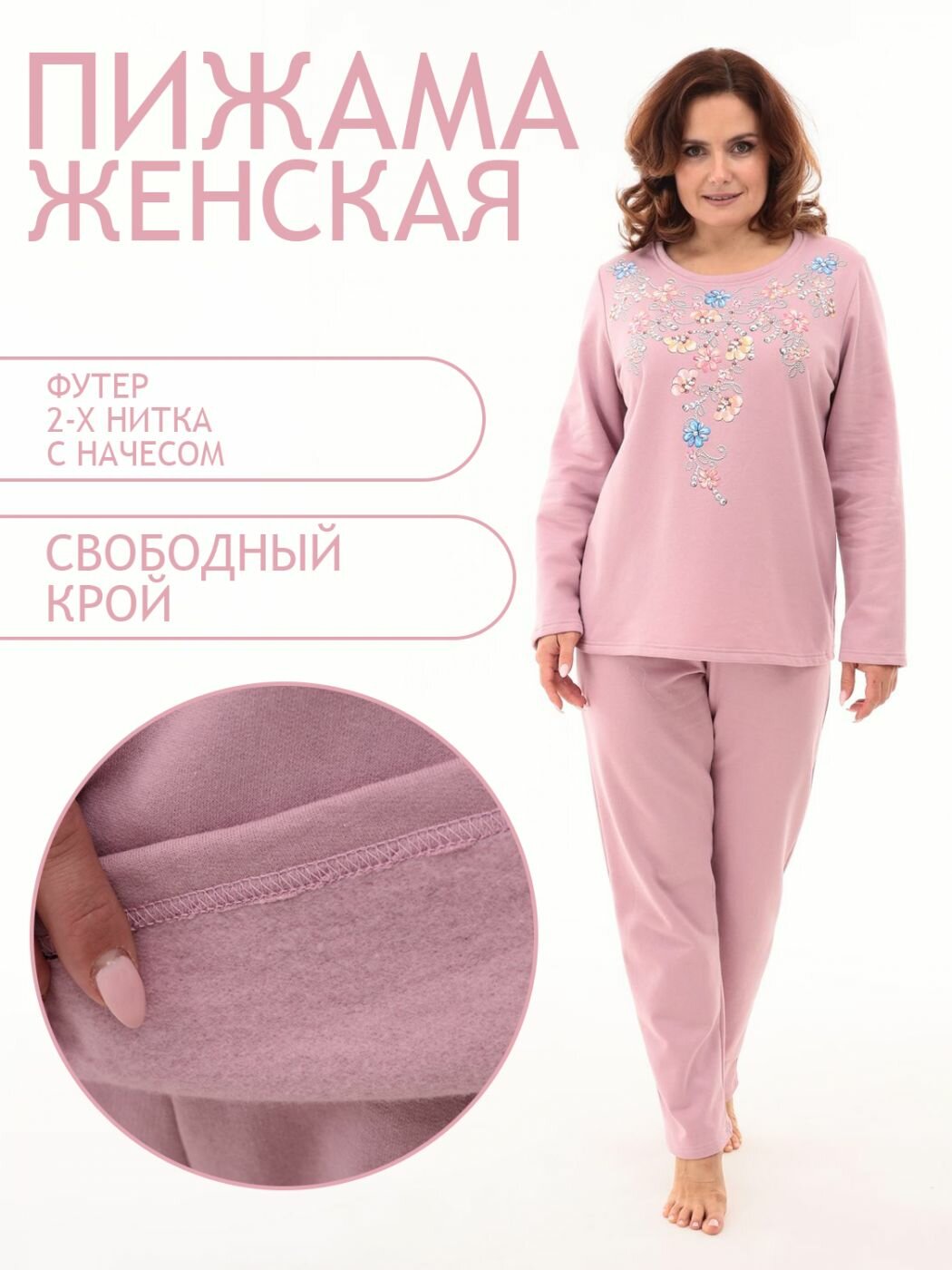 Пижама трикотажная из Футера с начесом