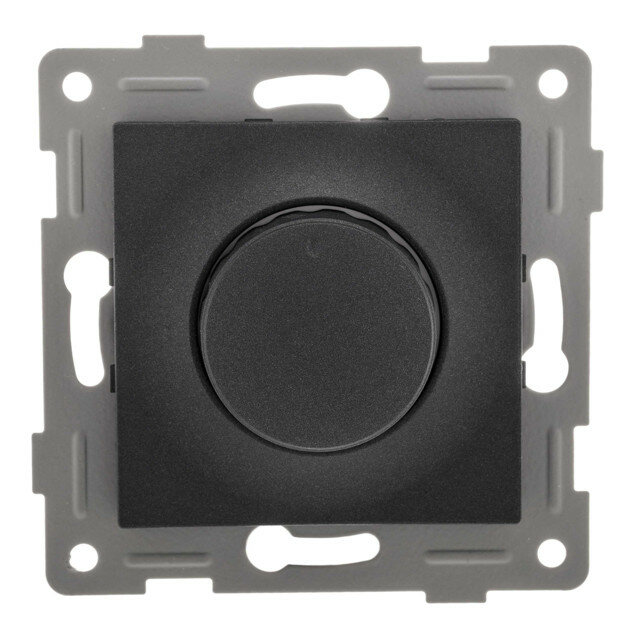 GUSI Ugra 500Вт диммер поворотный с накладкой и воротком графит для дома и офиса