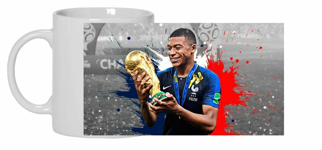 Кружка Kylian Mbappe Lottin, Килиан Мбаппе Лоттен №6, кружка-хамелеон