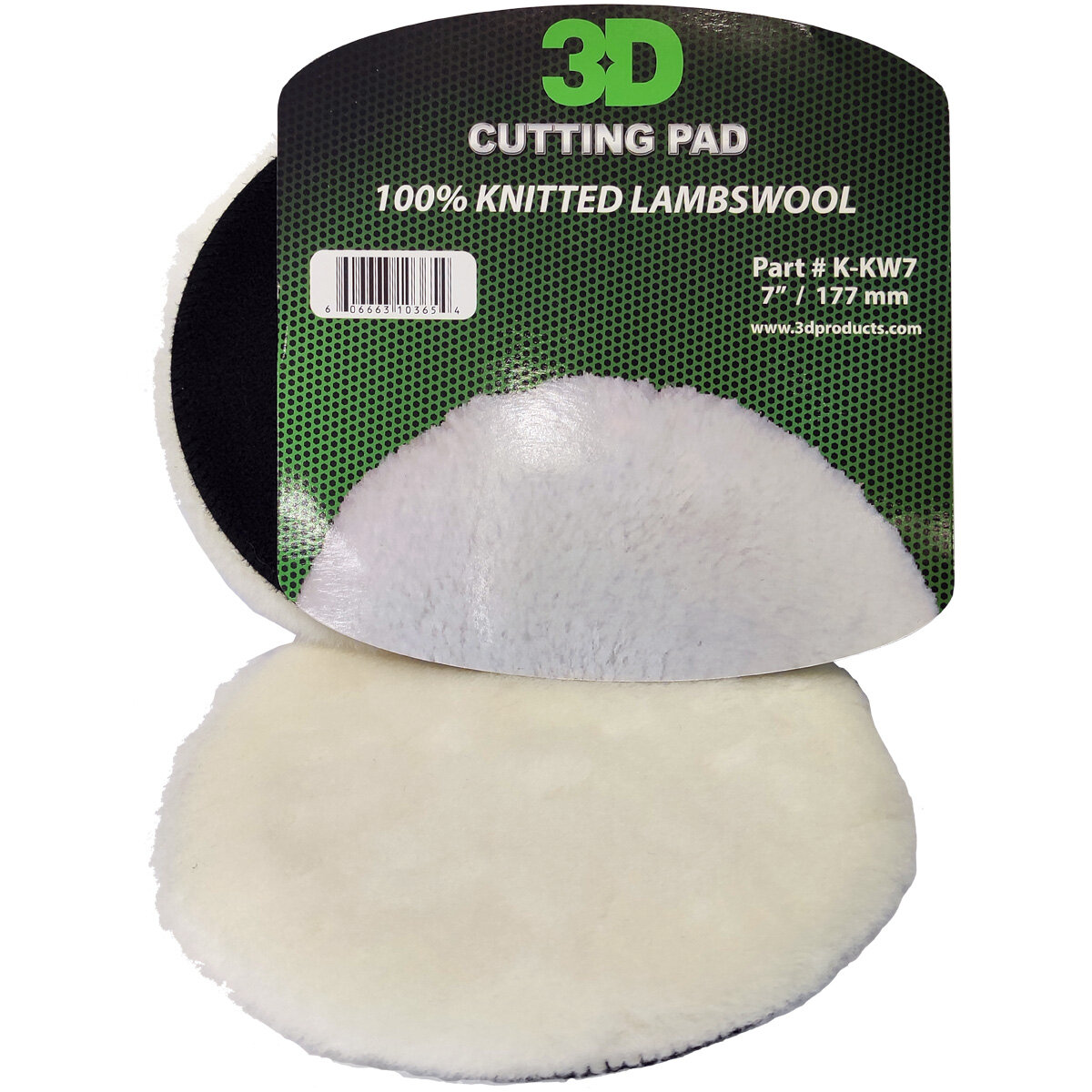 Круг полировальный из натуральной шерсти 178мм на липучке 3D