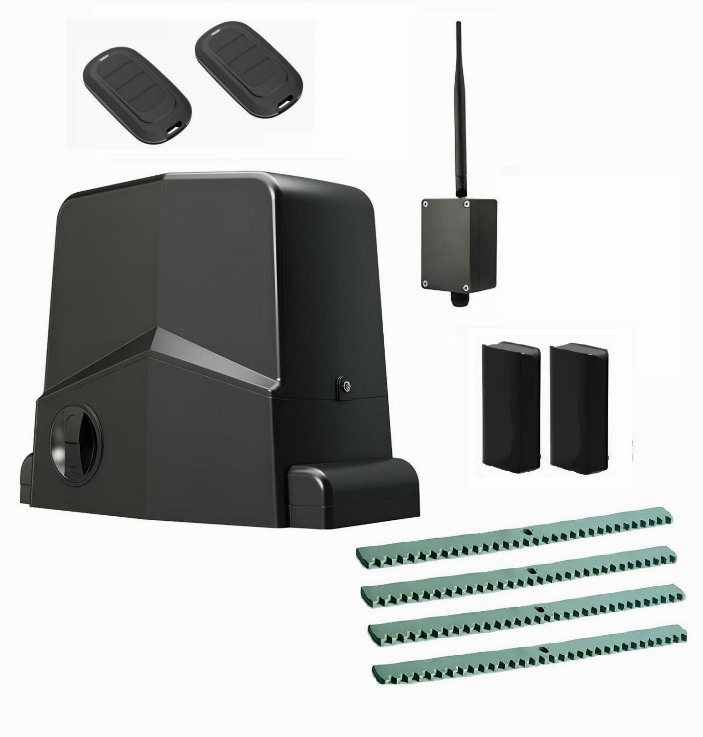 Автоматика для откатных ворот ARW-600MKIT FA4-BT, комплект: привод, фотоэлементы, 2 пульта, 4 рейки, Bluetooth-модуль