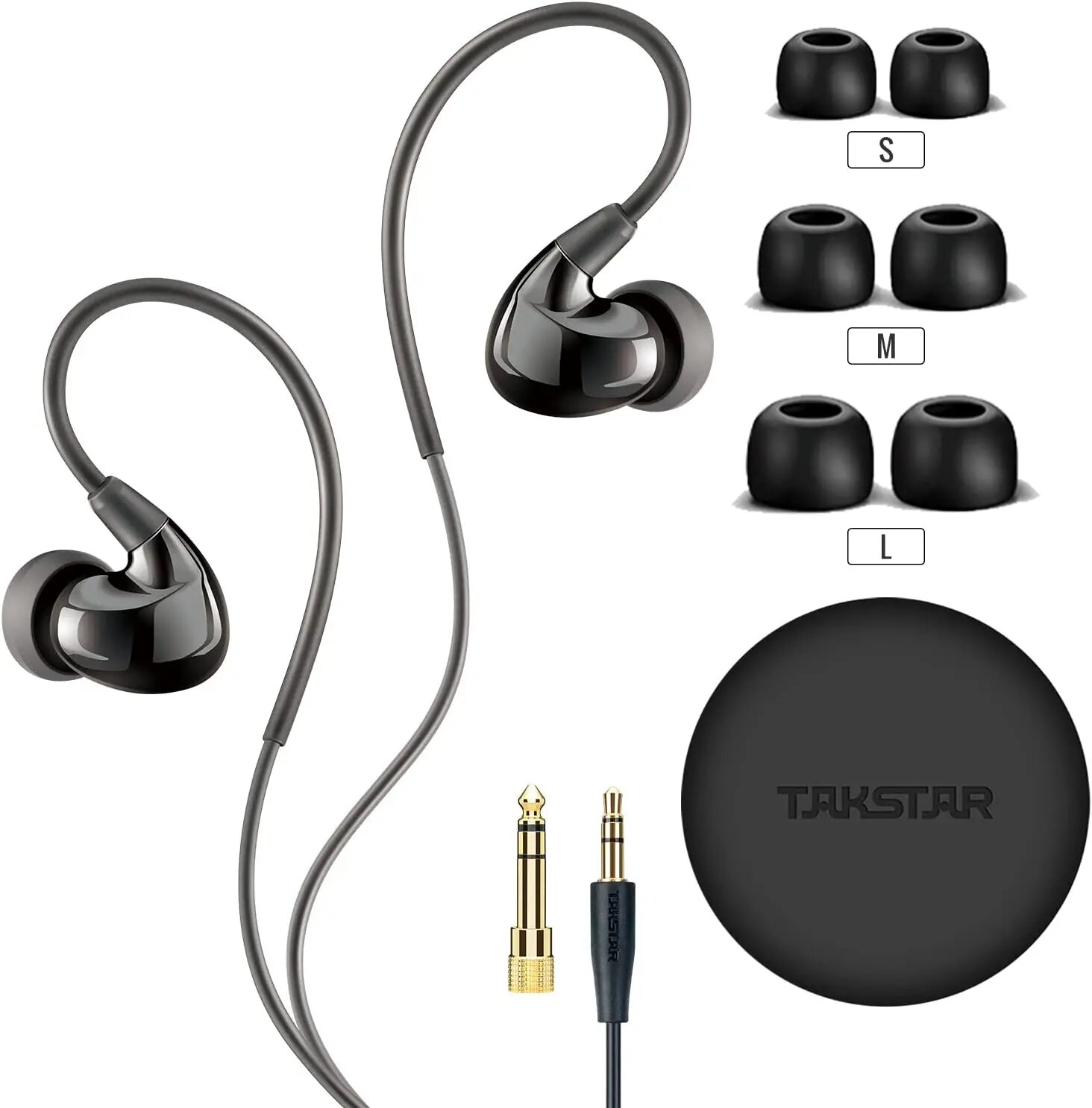 TAKSTAR TS-2260 проводные внутриканальные наушники чёрного цвета