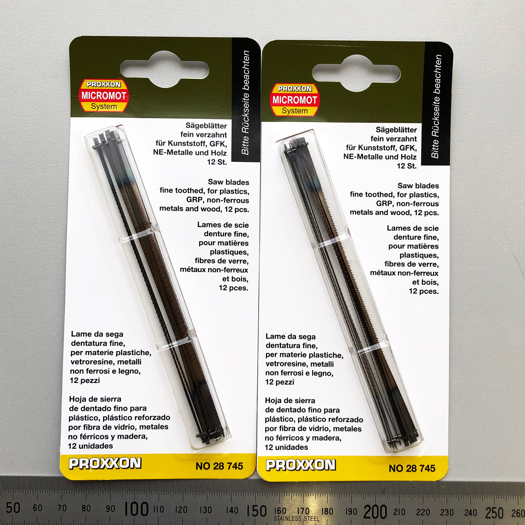 Пилки со штифтами, для электролобзика Proxxon DSH/E, мелкий зуб, 24 шт, 28745, Proxxon