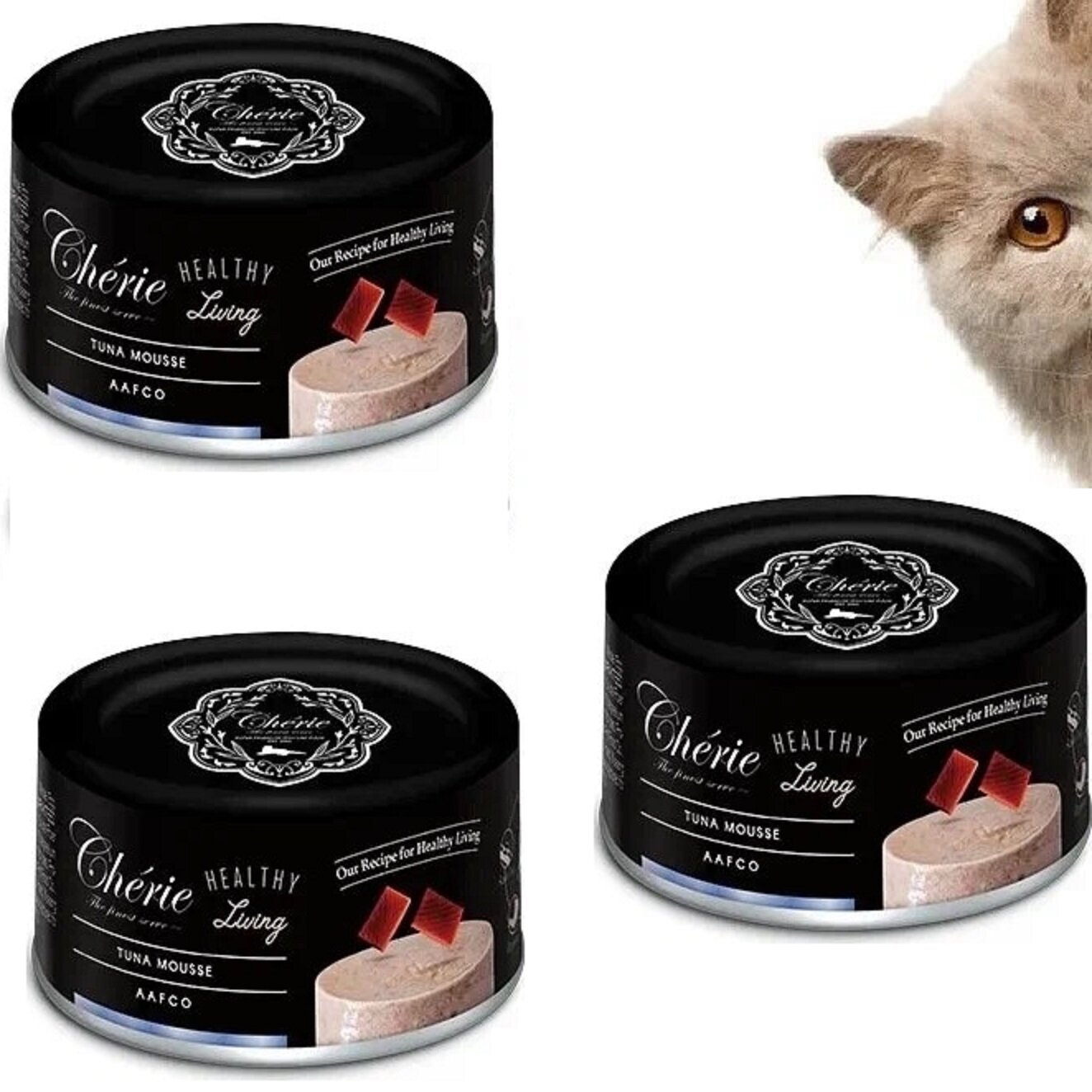 PETTRIC Консервы Cherie Healthy Living мусс из тунца 80г*3шт