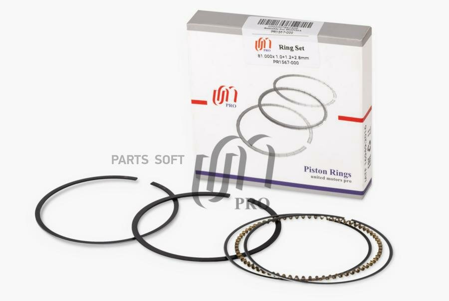 PR1567000 UMPRO Кольца поршневые STD Honda B16/B18 d81.0 STD 1.0-1.2-2.8 на 1 цил. UM