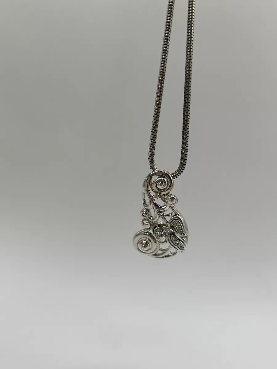Подвеска, серебро, 925 проба, фианит