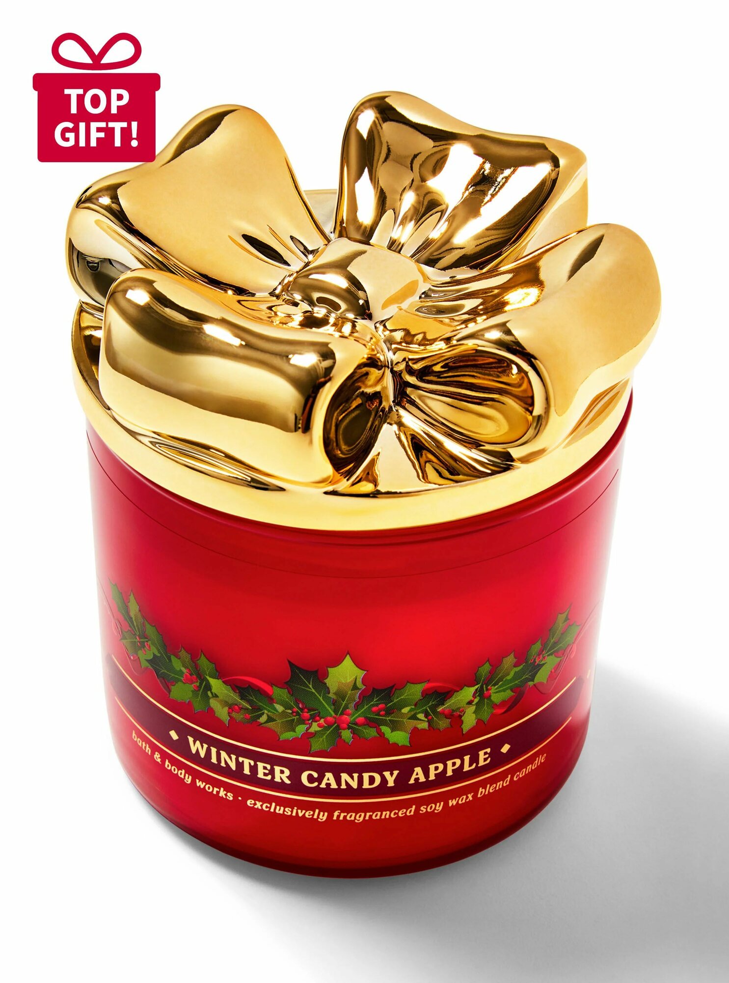 Bath and Body Works свеча ароматическая с 3-мя фитилями Winter Candy Apple