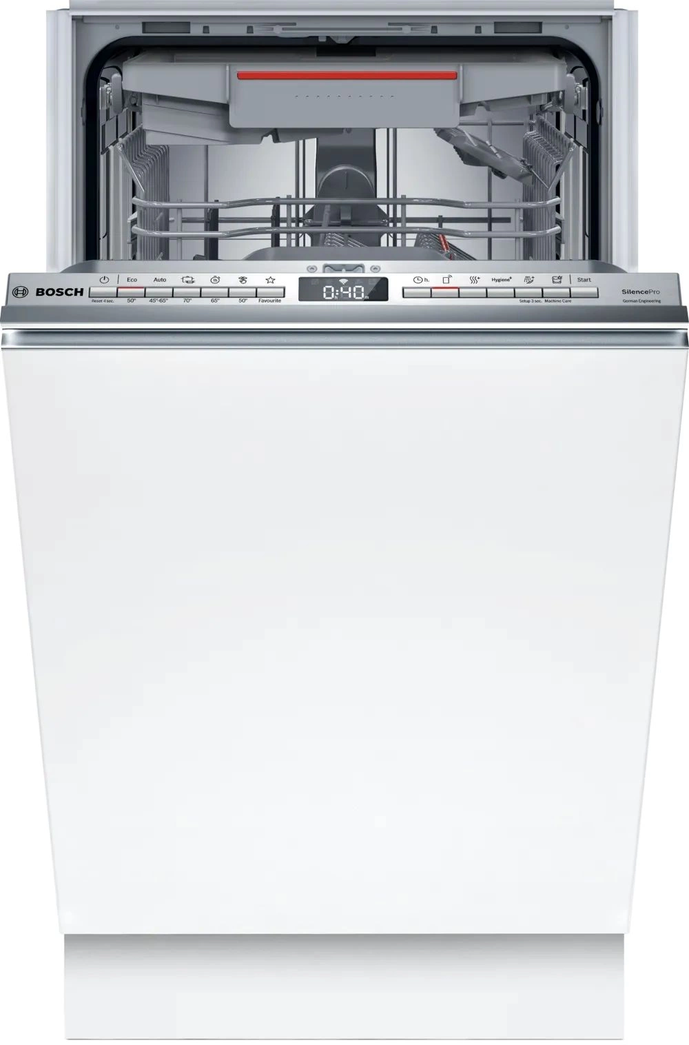 Встраиваемая посудомоечная машина Bosch SPV6EMX65Q, узкая, ширина 44.8см, полновстраиваемая, загрузка 10 комплектов