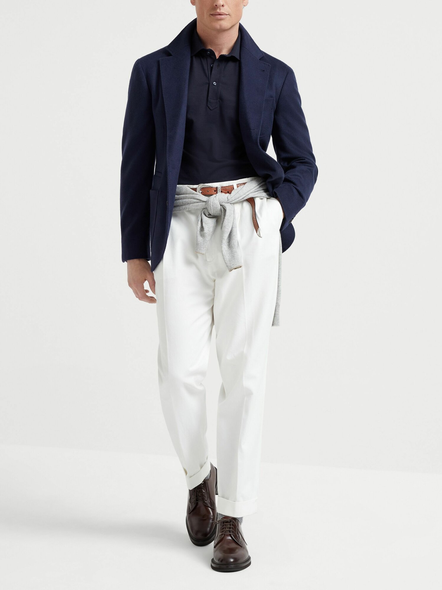 Рубашка BRUNELLO CUCINELLI, размер S, blue — фото 1