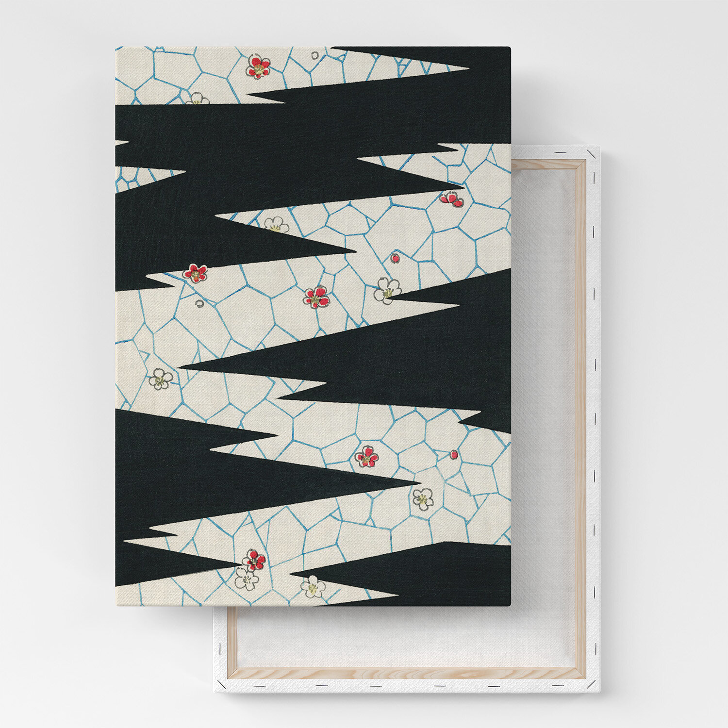 Картина на холсте, репродукция / Shin Bijutsukai - Flowers on a footpath / Размер 30 x 40 см