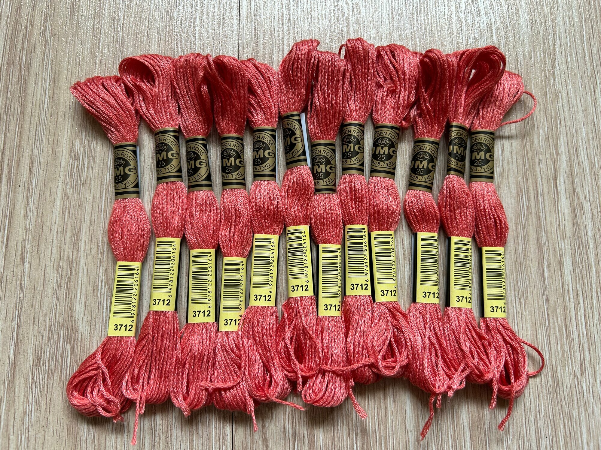 Нитки для вышивания JMC мулине (150-3866) 100% полиэфир 12 штук x 8 м