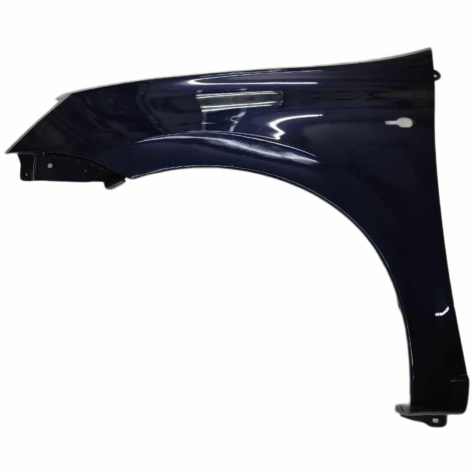 Крыло (левое ), пластиковое Лада Гранта Калина 2 окрашенное "429 персей "(синий )