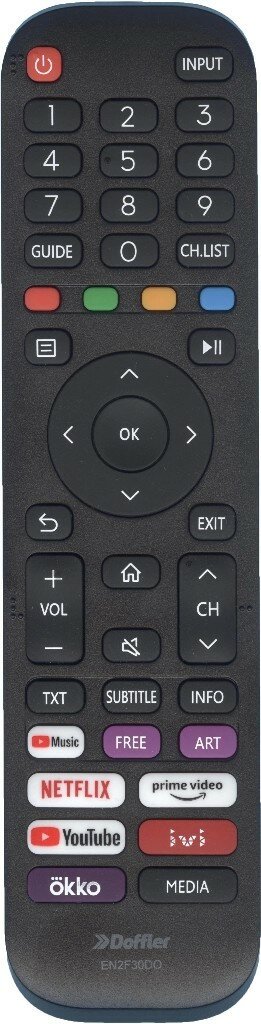 DEXP/HESENSE EN2F30DO (EN2F30D0, EN2F30H ) LCD SMART TV (IVI, OKKO, YOUTUBE), Пульт ДУ