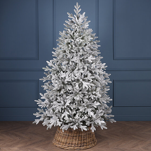 Искусственная елка Либерти заснеженная 135 см, литая 100%, Winter Deco, 7500106