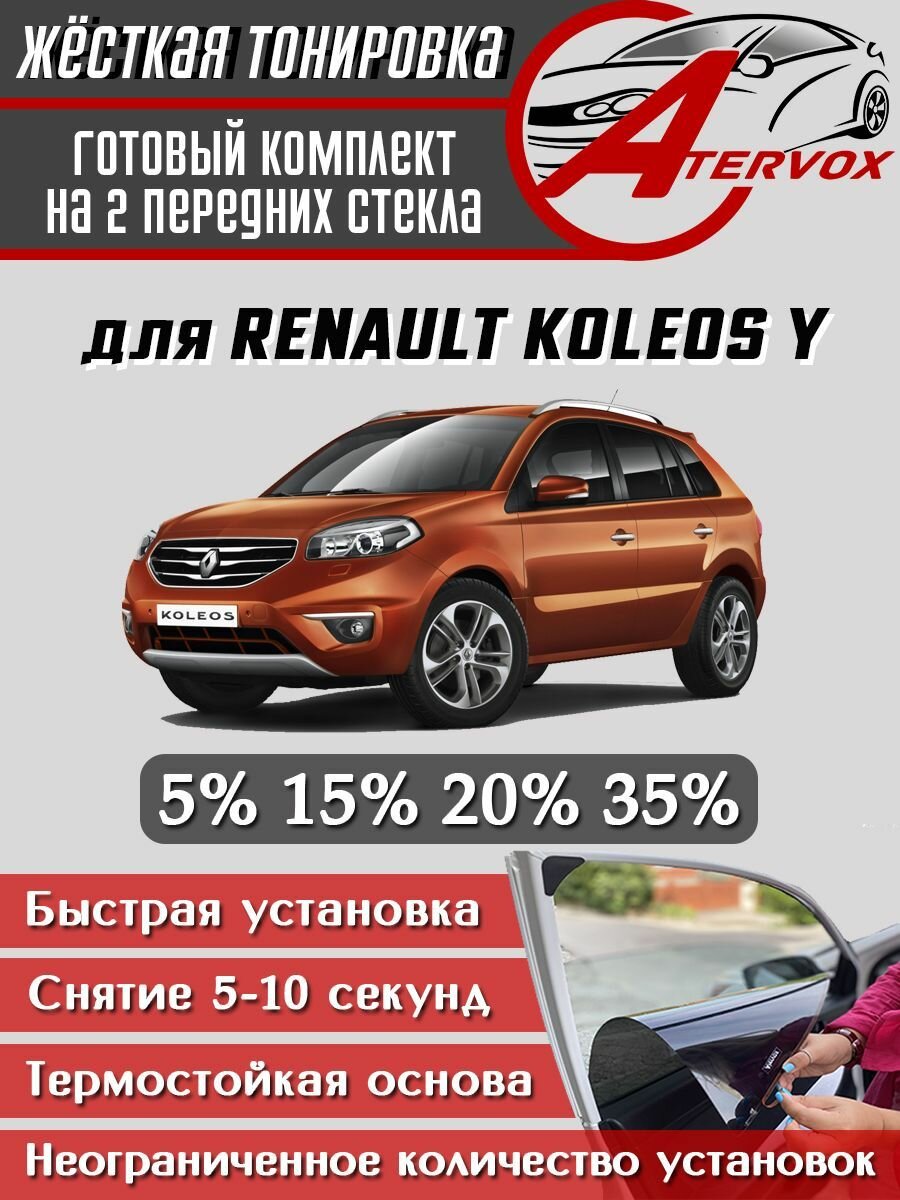 ATERVOX / Жёсткая тонировка Renault Koleos HY0 1 п-е (2007-2016) 15% - Съёмная тонировка Рено Колеос 1 15%