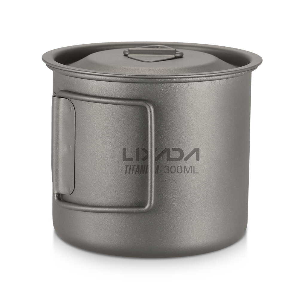 Lixada Titanium Cup со складной ручкой (с крышкой) Ta8303 300 мл