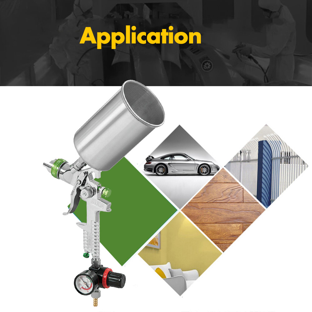 Краскопульт HVLP 2,5 мм с гравитационной подачей для авто покраски
